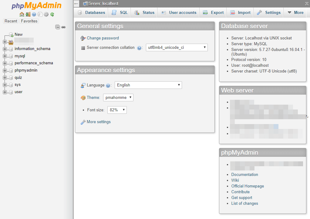 Guida alla gestione del database WordPress con phpMyAdmin